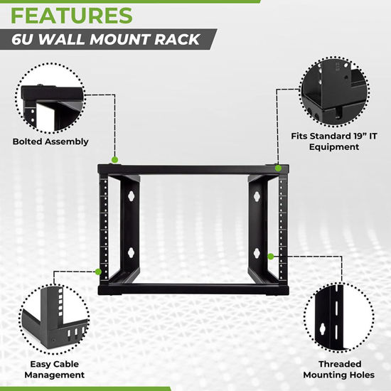 GetUSCart- NavePoint 6U Wall Mount Rack - 6U Server Rack for 19 Inch IT ...