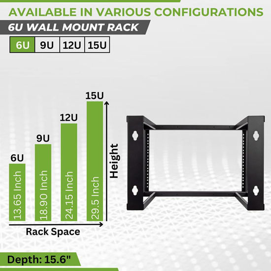 GetUSCart- NavePoint 6U Wall Mount Rack - 6U Server Rack for 19 Inch IT ...