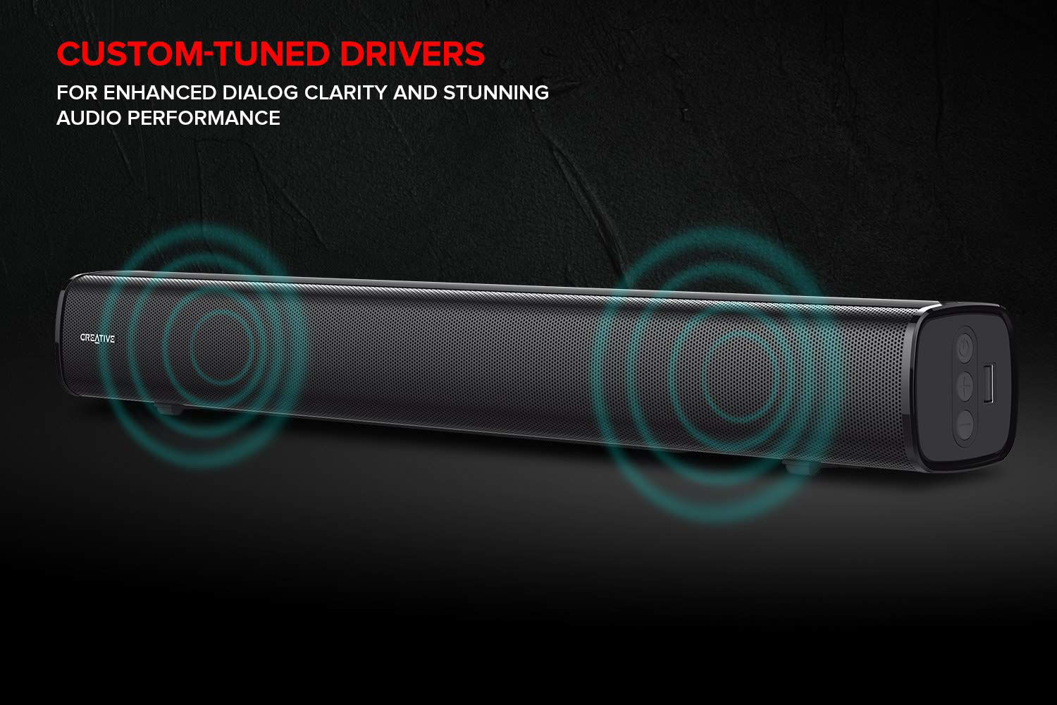 GetUSCart- Creative Stage 2.1 Channel Under-Monitor Soundbar with ...