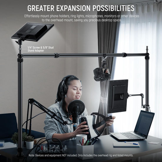 GetUSCart- NEEWER Overhead Camera Mount Rig with 2 Ball Heads, Super ...