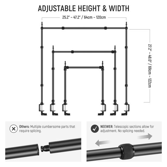 GetUSCart- NEEWER Overhead Camera Mount Rig with 2 Ball Heads, Super ...