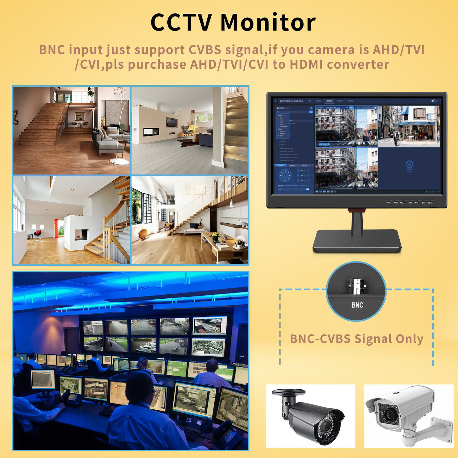 GetUSCart- Jexiop 19” Security Monitor,Small Surveillance Monitor HDMI ...