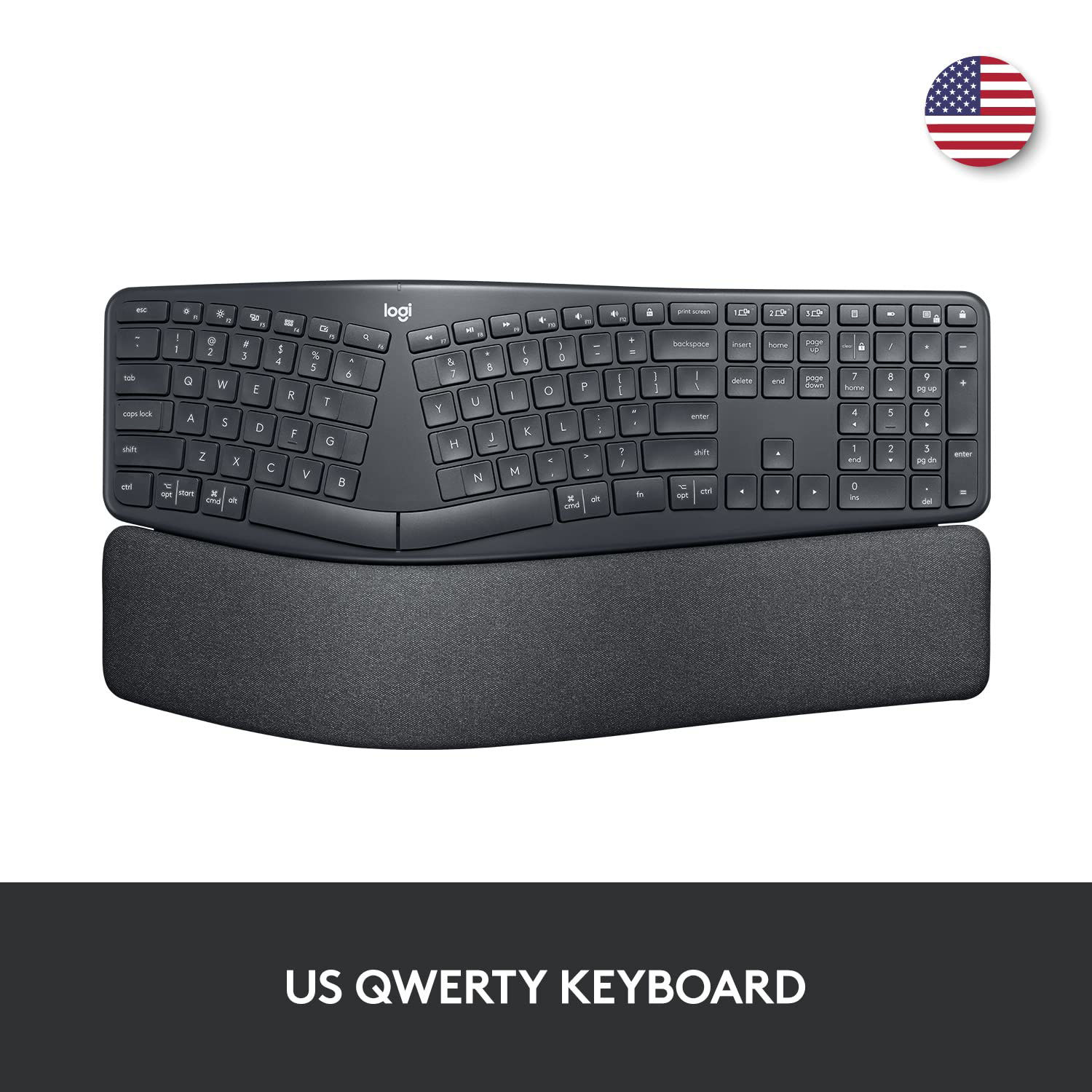 GetUSCart- Logitech ERGO K860 Wireless Ergonomic Qwerty Keyboard ...
