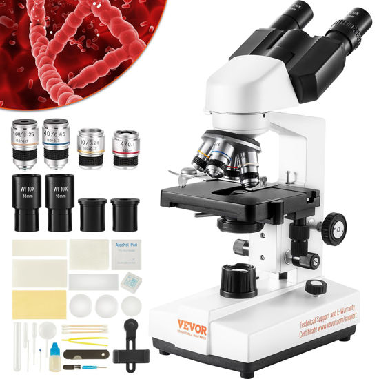 GetUSCart- VEVOR Binocular Compound Microscope, 40X-2500X Magnification ...
