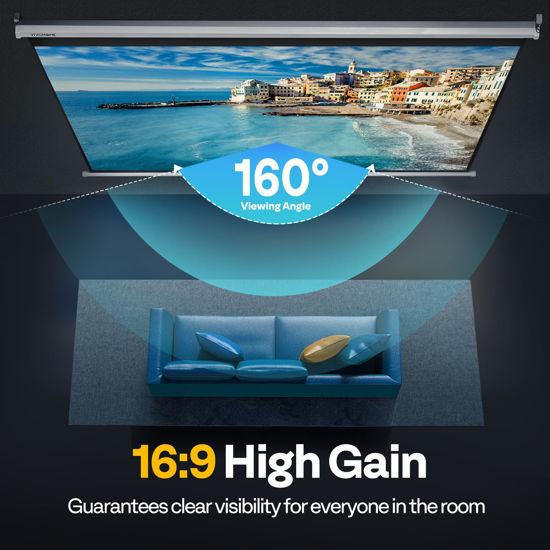 GetUSCart- VIVOHOME 80 Inch Manual Pull Down Projector Screen, 16:9 HD ...