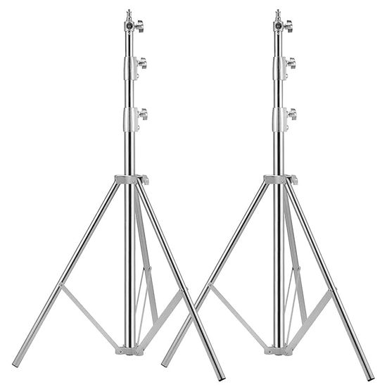 GetUSCart- Stainless Steel Video Lighting Stands, Spring Cushioned ...
