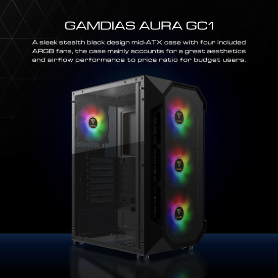 GetUSCart- GAMDIAS ATX Mid Tower Gaming Computer PC Case with Side ...