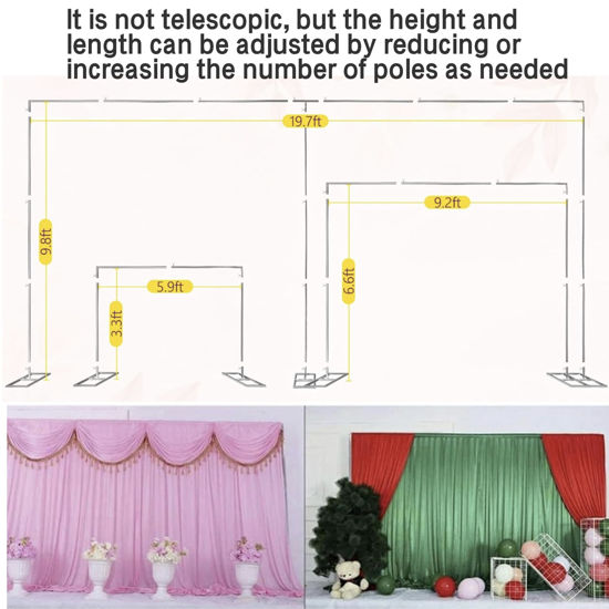 GetUSCart- kunghei 10ftx20ft Portable Pipe and Drape Backdrop Stand for ...