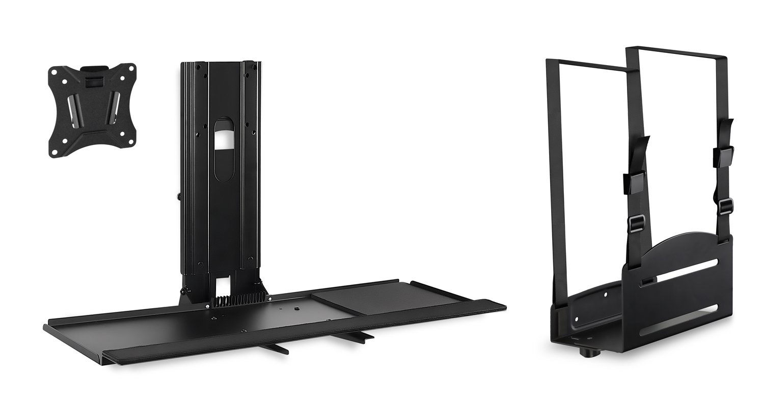 GetUSCart- Mount-It! Monitor and Keyboard Wall Mount with CPU Holder ...