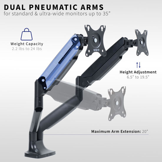 GetUSCart- VIVO Premium Aluminum Heavy Duty Dual Monitor Arm for ...