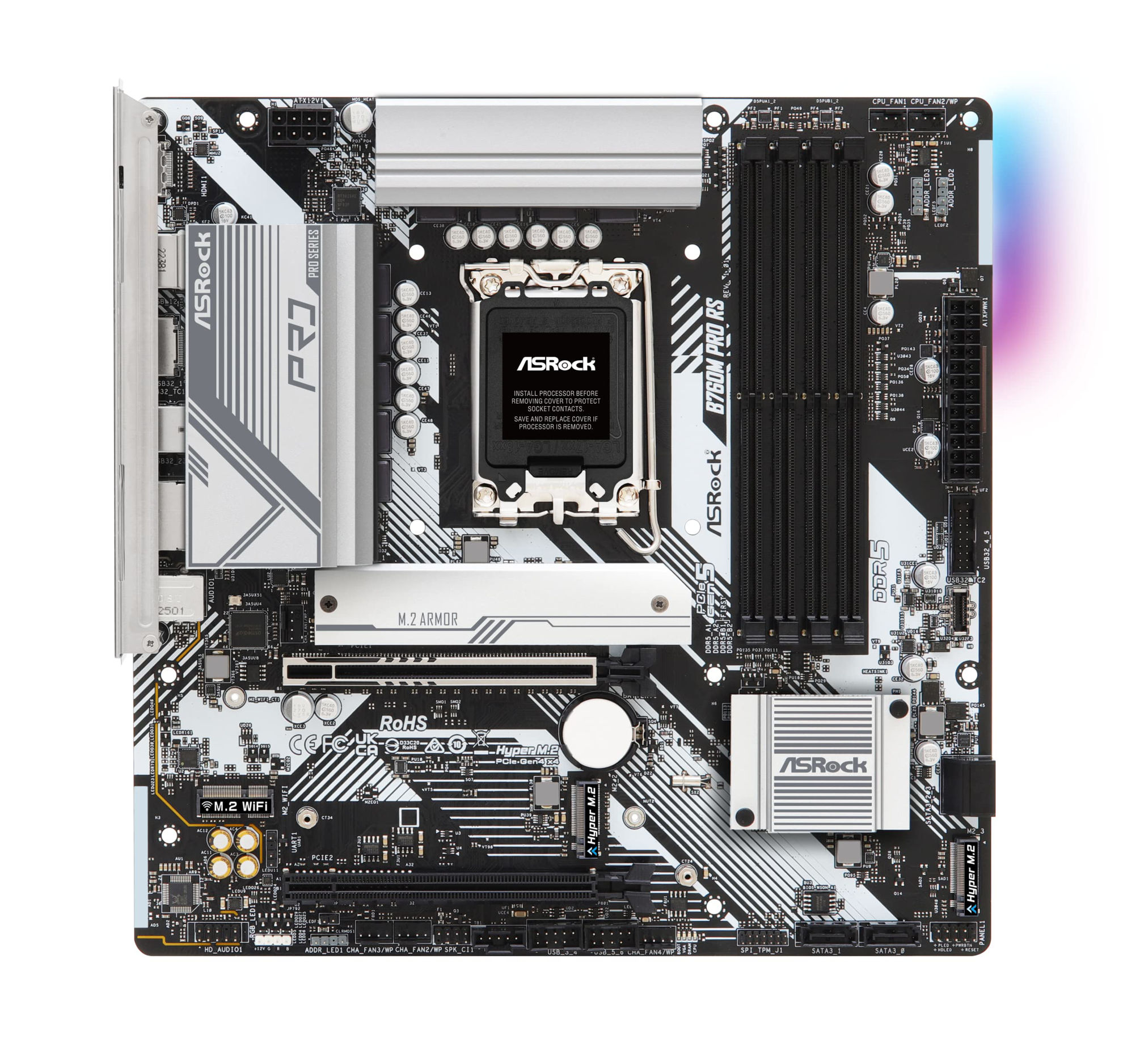 GetUSCart- ASRock B760M Pro RS Motherboard DDR5 7200MHz HDMI ...