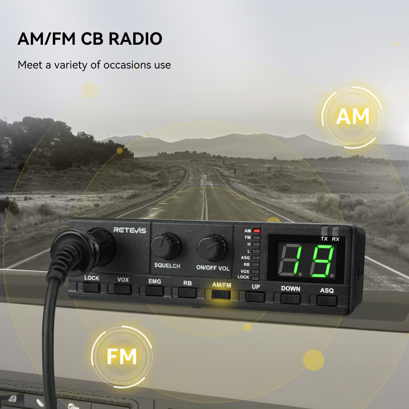 GetUSCart- Retevis MB2 AM/FM CB Radio, Professional CB Radio Kit, with ...