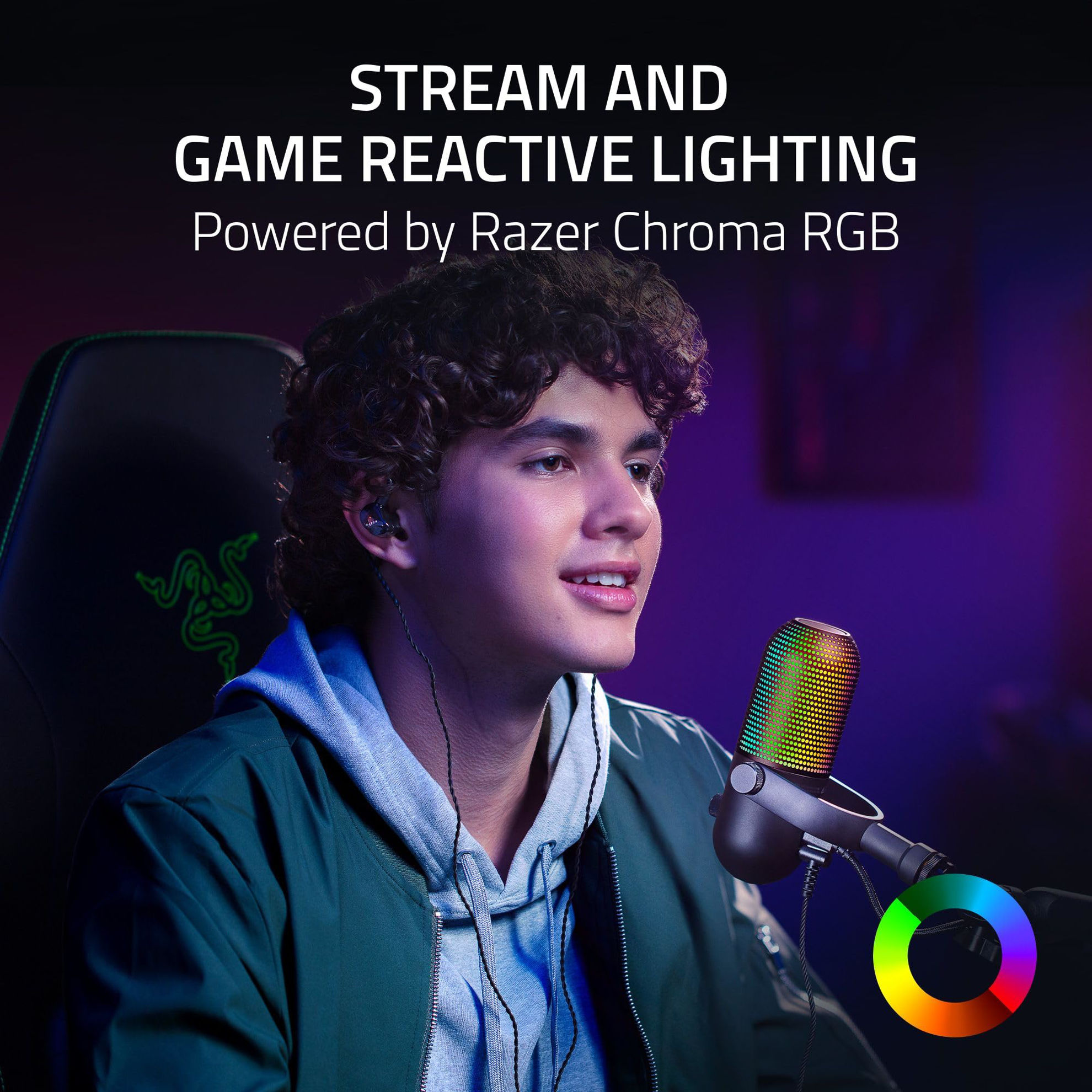 GetUSCart- Razer Seiren V3 Chroma RGB USB Microphone: Stream & Game ...