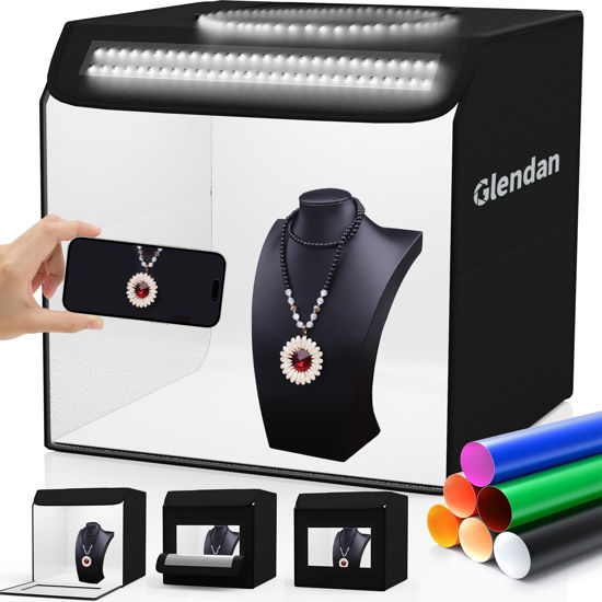 GetUSCart- Glendan Light Box Photography, 16"x16" Portable Photo Box ...