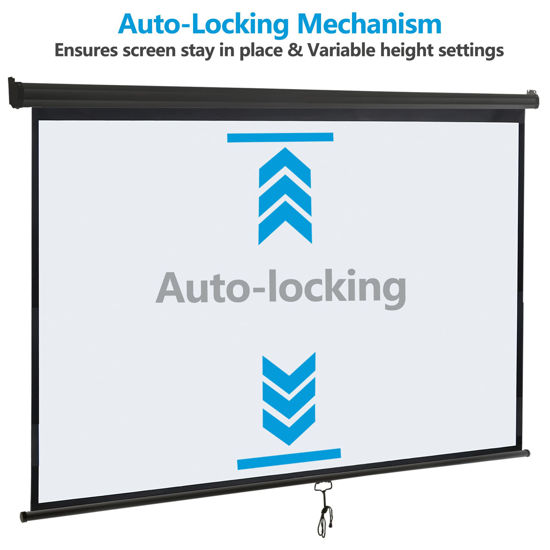 GetUSCart- ZENY Outdoor Projector Screen Pull Down 100 Inch 16:9 HD ...