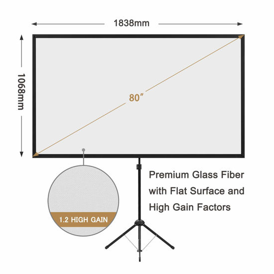 GetUSCart- Portable Projector Screen with Stand, Outdoor Movie Screen ...