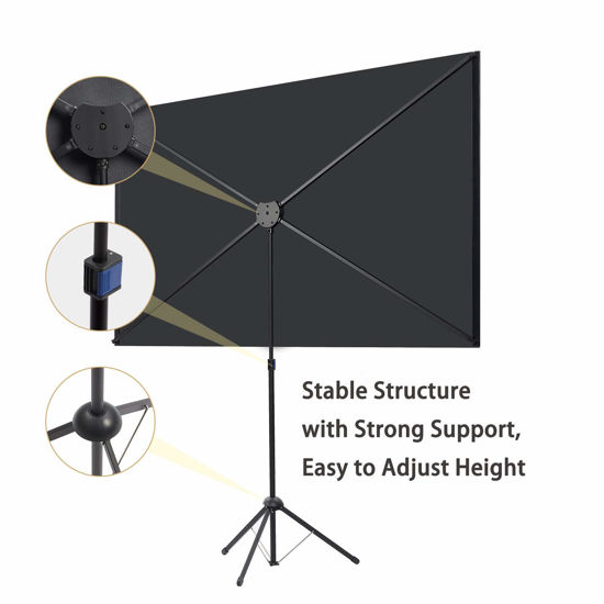 GetUSCart- Portable Projector Screen with Stand, Outdoor Movie Screen ...