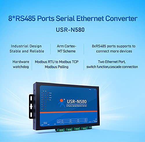 GetUSCart- USR-N580 8 Ports RS485 Serial Device Server Converter ...
