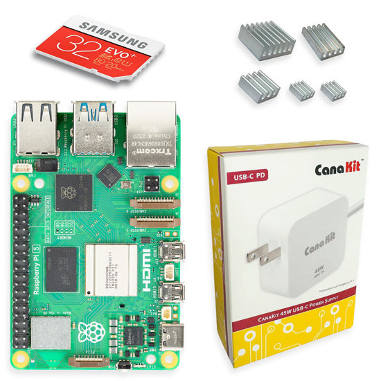 GetUSCart- CanaKit Raspberry Pi 5 Basic Kit (8GB RAM | 32GB SD Card)