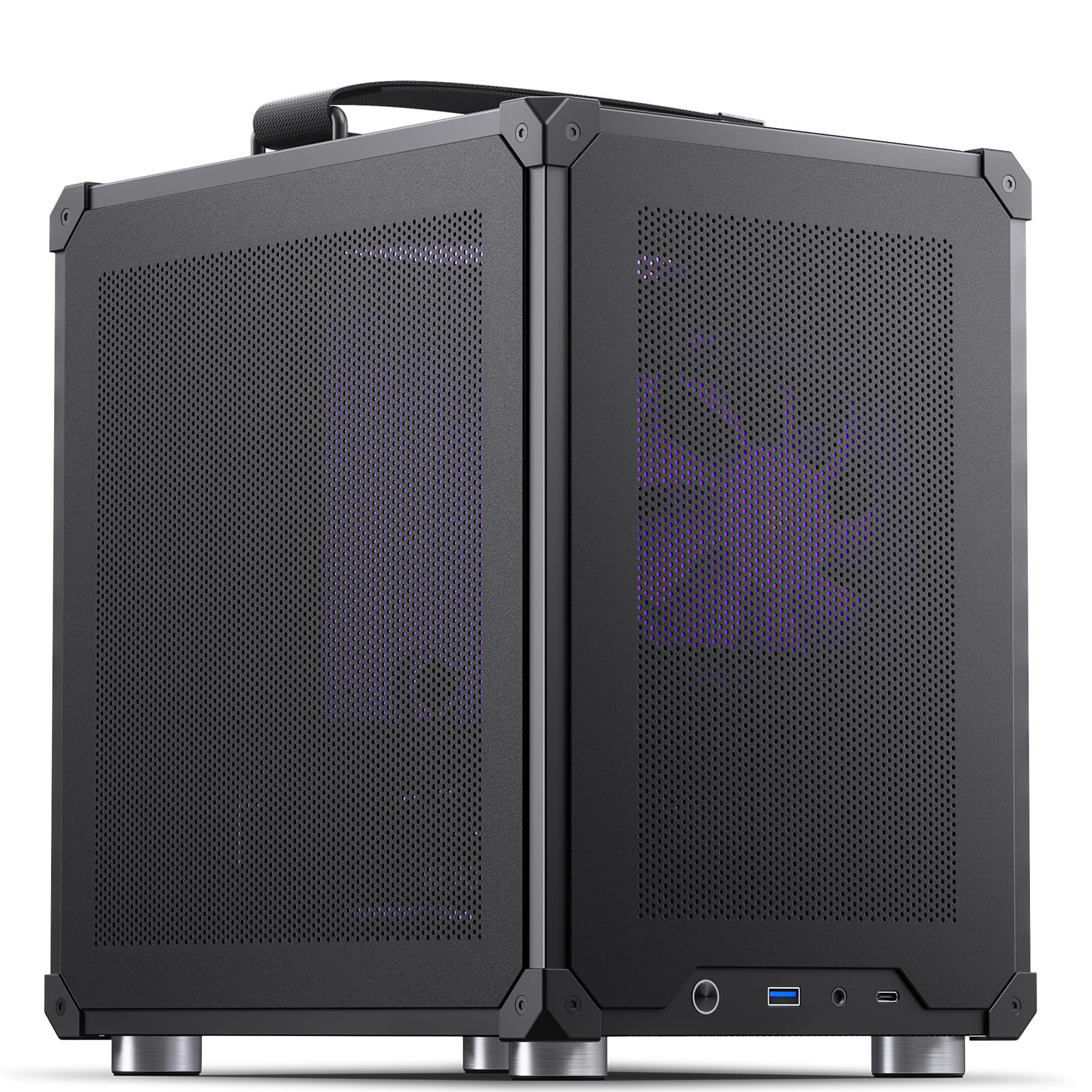 GetUSCart- JONSBO C6 Handle Black Mini MATX Mesh Case,Simple Compact ...