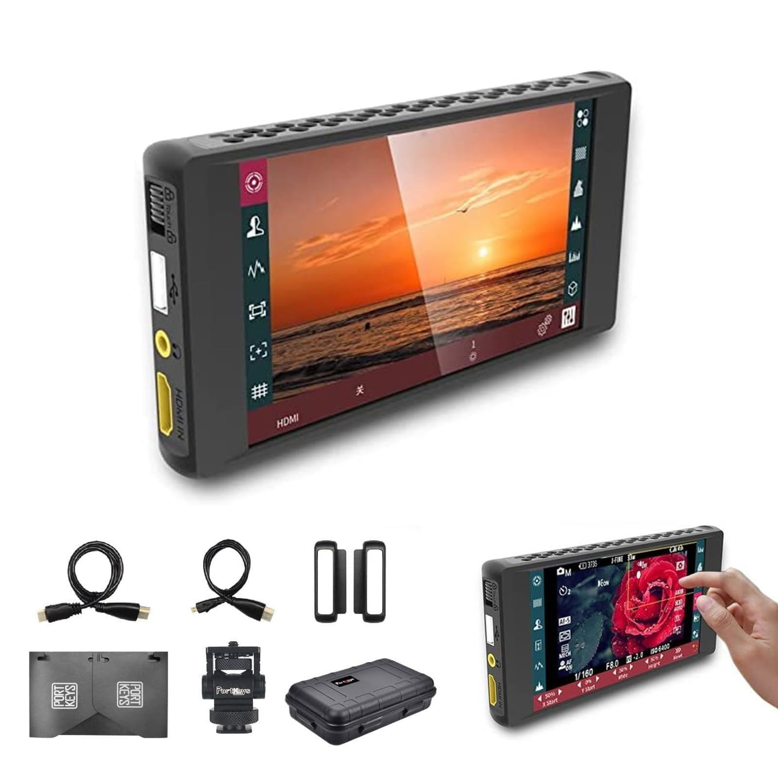 GetUSCart- Portkeys PT6 DCI-P3 IPS Touchscreen 5.2'' On-Camera Field ...