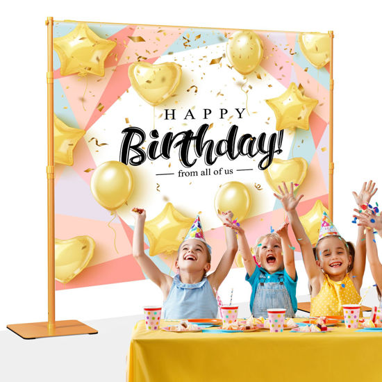 GetUSCart- ShowMaven Backdrop Stand, 8x10 ft Adjustable Photo Backdrop ...