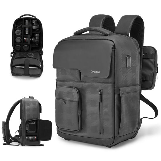 GetUSCart- Cwatcun Camera Backpack Waterproof Camera Bag, Multi ...
