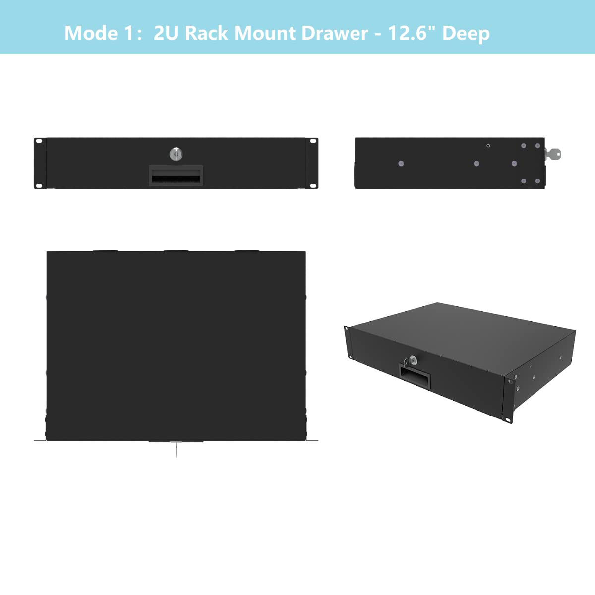 GetUSCart- QiaoYoubang 2U Server Cabinet Case 19 Inch Rack Mount ...