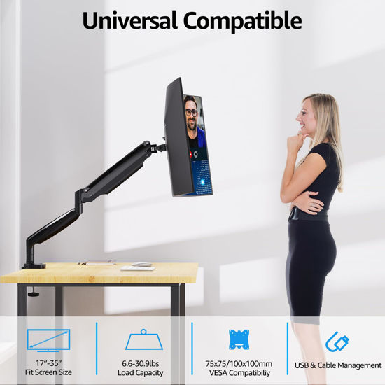GetUSCart- MOUNTUP Ultrawide Single Monitor Arm for Max 35 Inch Screen ...