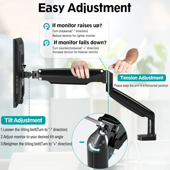 GetUSCart- MOUNT PRO Single Monitor Mount Stand fits 22-35 inch/26.4lbs ...