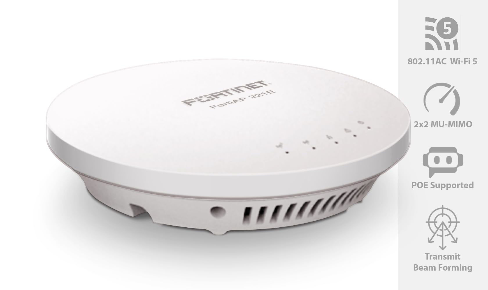 GetUSCart- Fortinet FortiAP 221E | 802.11ac Wave 2 indoor wireless Access Point - dual radio, 4 ...
