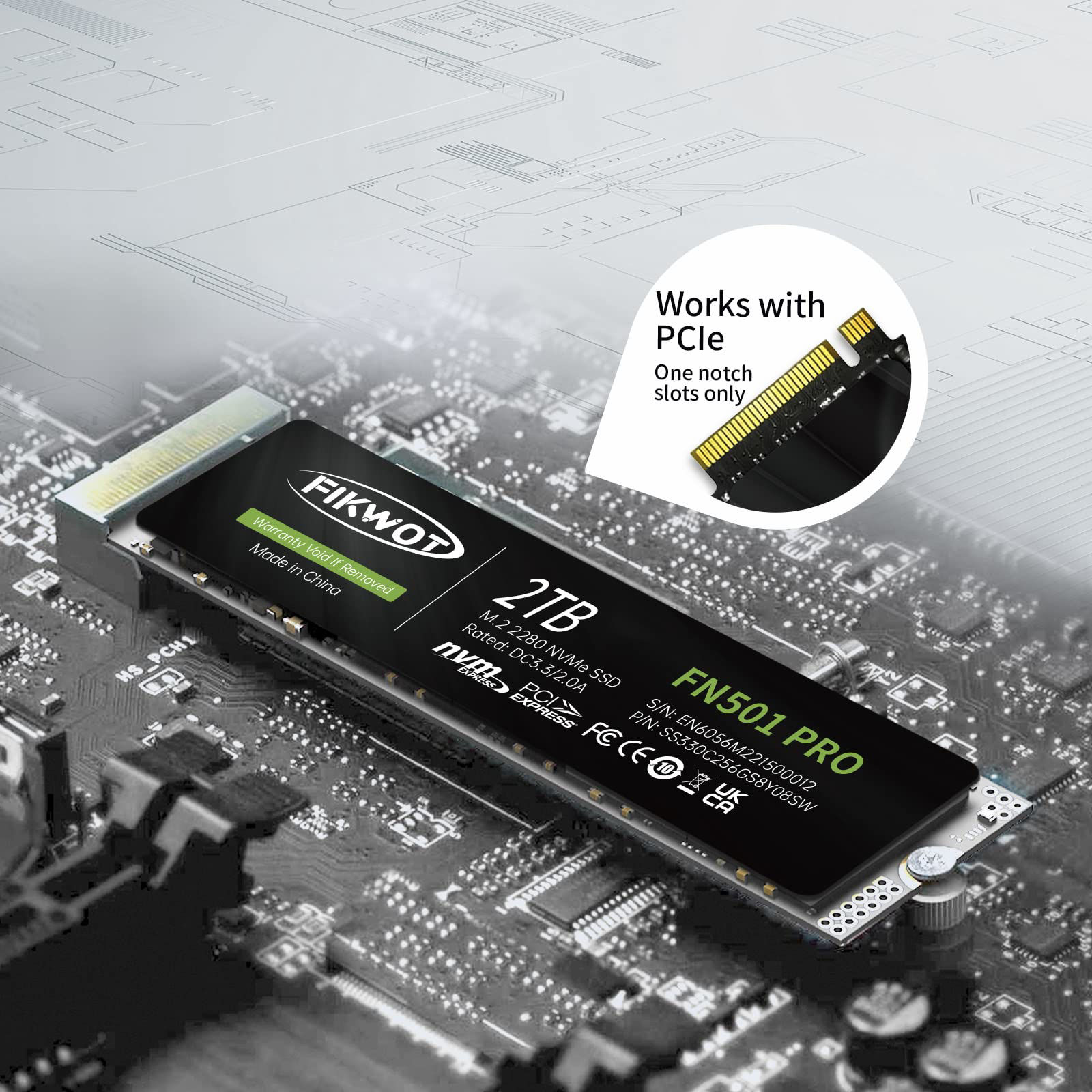 GetUSCart- Fikwot FN501 Pro 2TB NVMe SSD - M.2 2280 PCIe Gen3 x4 ...