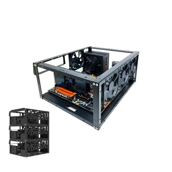 GetUSCart- DIY Computer Case PC Frame Desktop Chassis Stackable Rack ...