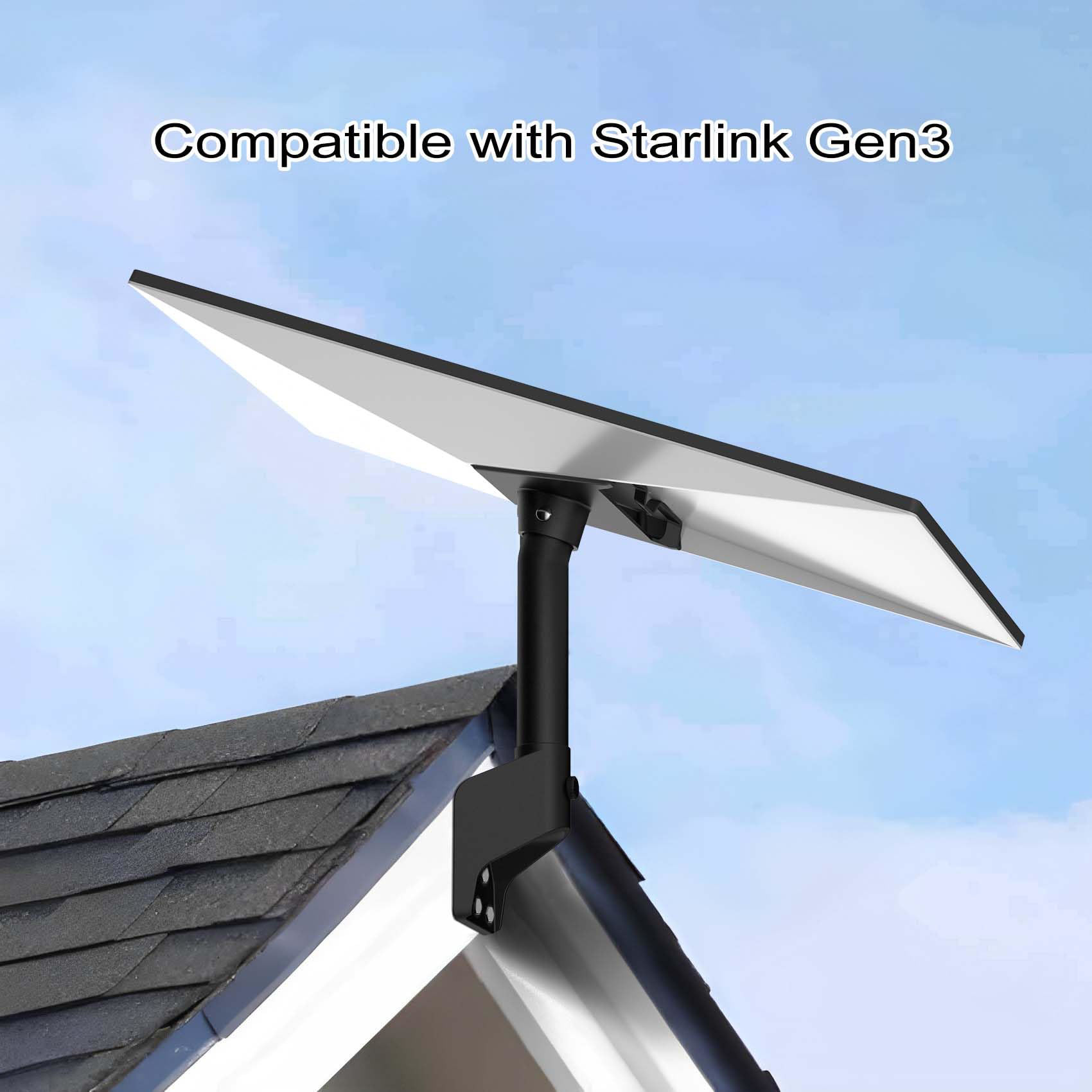 GetUSCart- Starlink Gen 3 Mount, 360° Adjustable Starlink Short Wall Mount Compatible with V3 ...