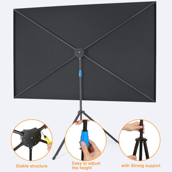 GetUSCart- Projector Screen with Stand, 80 Inch Portable Projector ...