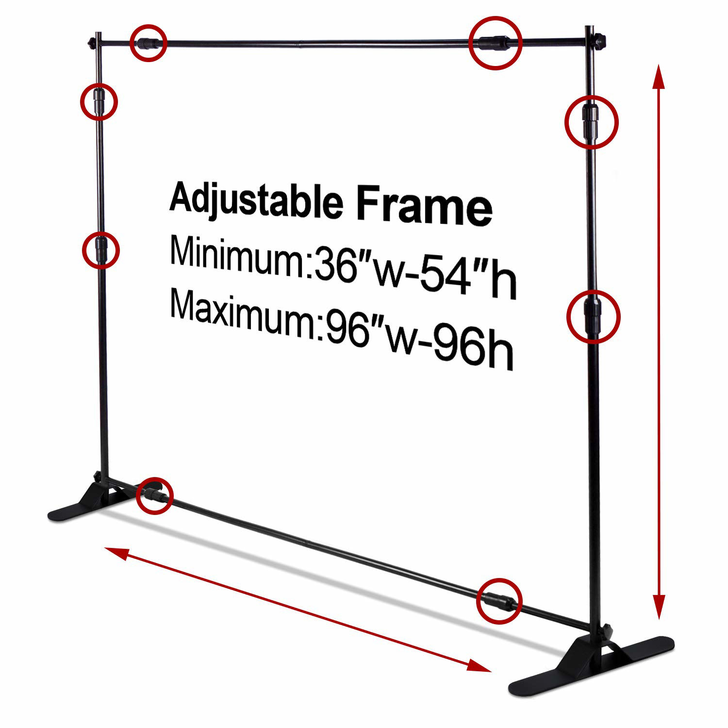 GetUSCart- AkTop 8x8 ft Heavy Duty Backdrop Banner Stand Kit ...