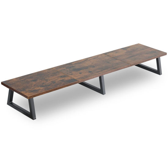 GetUSCart- TEAMIX 42 inch Large [Dual] [Monitor] [Riser],Rustic Brown ...