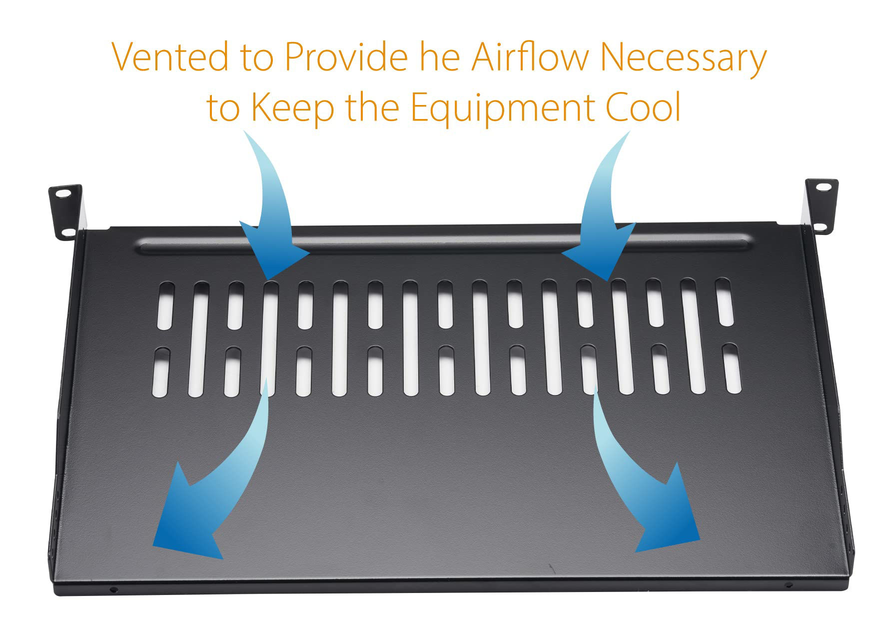 GetUSCart- Rack Shelf 1U Vented Server Rack Mount Cantilever Tray, 50 ...