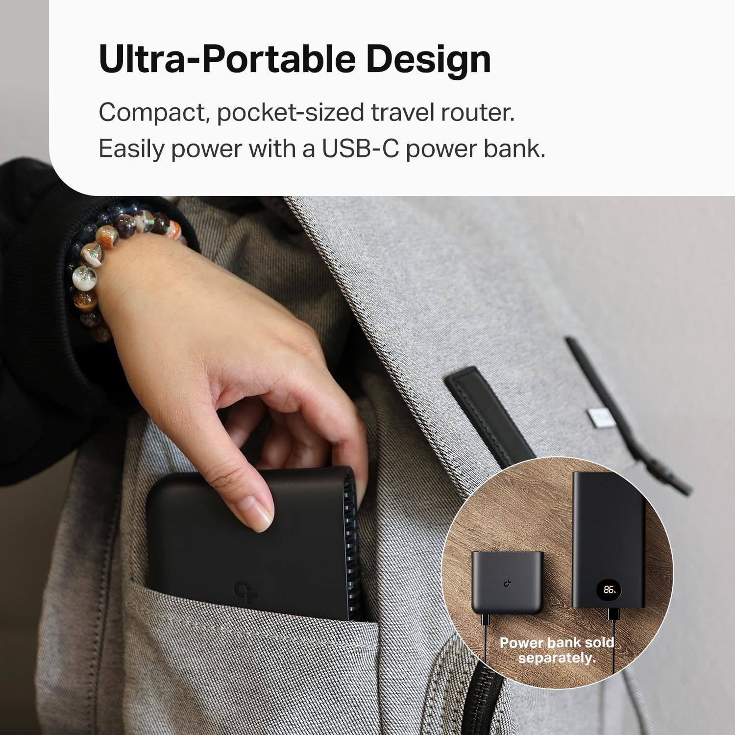 GetUSCart- TP-Link Ultra-Portable Wi-Fi 6 AX1500 Travel Router TL ...