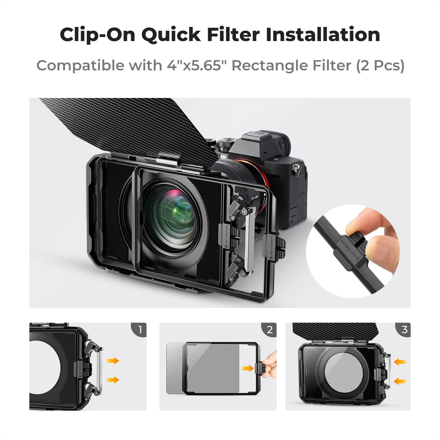 GetUSCart- K&F Concept Mini Matte Box, DSLR Matte Box with Carbon Fiber ...