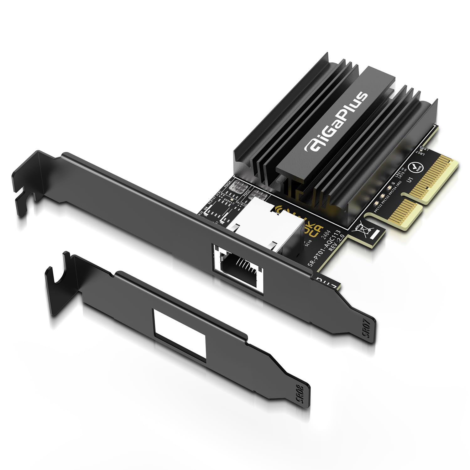 GetUSCart- 10Gbe PCI-e Network Card, AQC113 Controller, 10G Base-T RJ45 ...