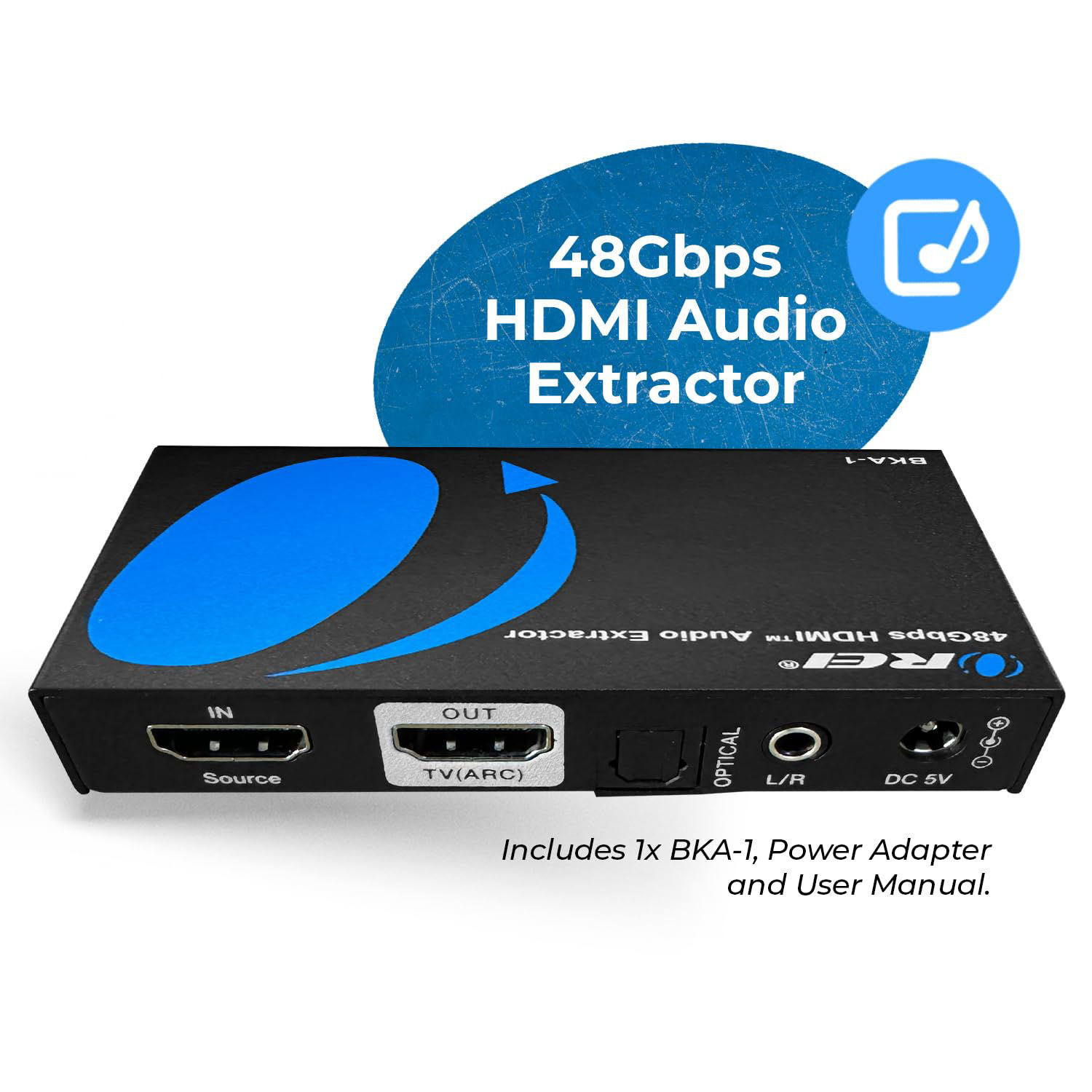GetUSCart- OREI 8K Audio Extractor HDMI UltraHD 4K @ 120Hz 48G HDMI 2.1 Audio Converter for PS5 ...