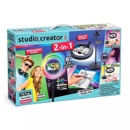 GetUSCart- Studio creator 2 2-in1 Green Screen Studio and Desktop Studio