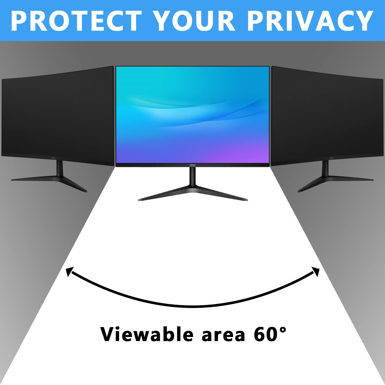 GetUSCart- Computer Privacy Screen Filter 23 inch,Removable 16:9 ...