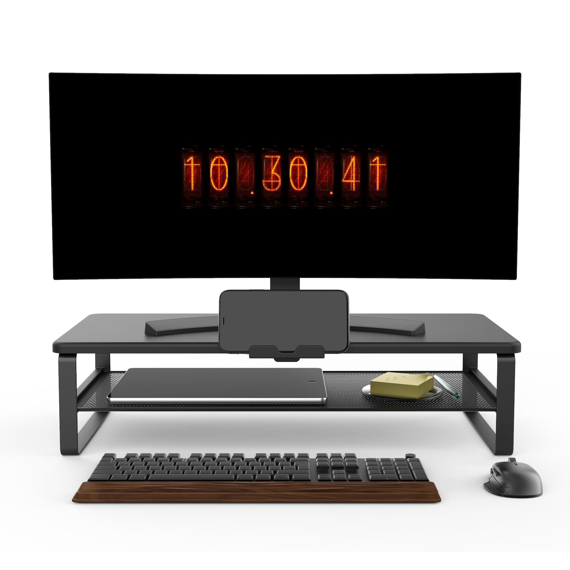 GetUSCart- Doowiit Monitor Stand with drawer, 2-Tier Monitor Stand ...