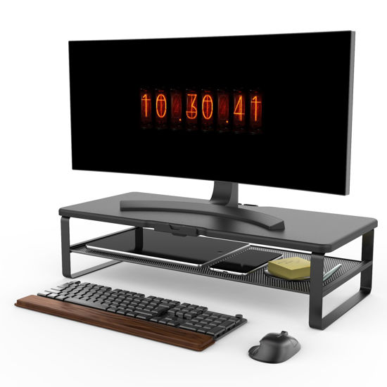 GetUSCart- Doowiit Monitor Stand with drawer, 2-Tier Monitor Stand ...