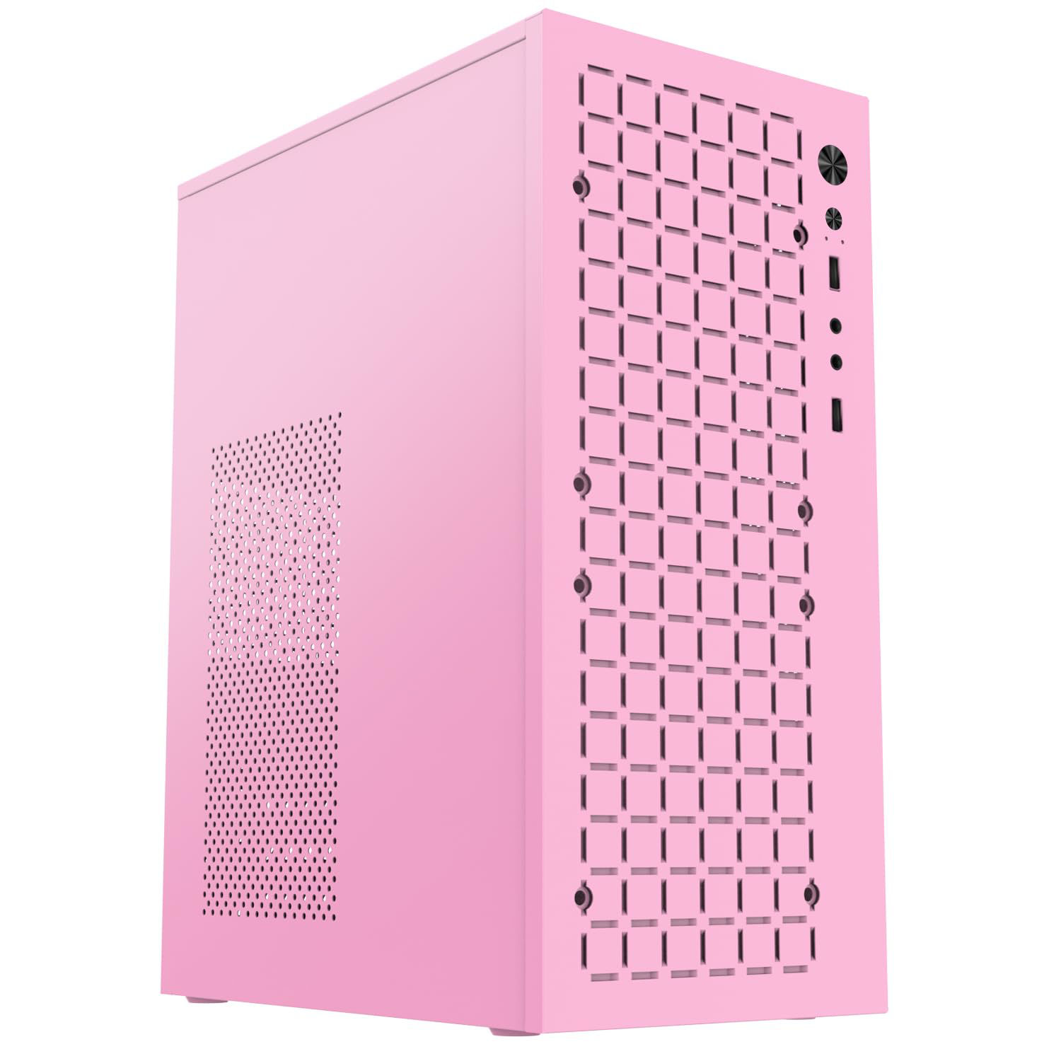 GetUSCart- PINK/matx case,itx case,High Airflow Micro ATX PC Case, Support MATX, Mini-ITX, Micro ...