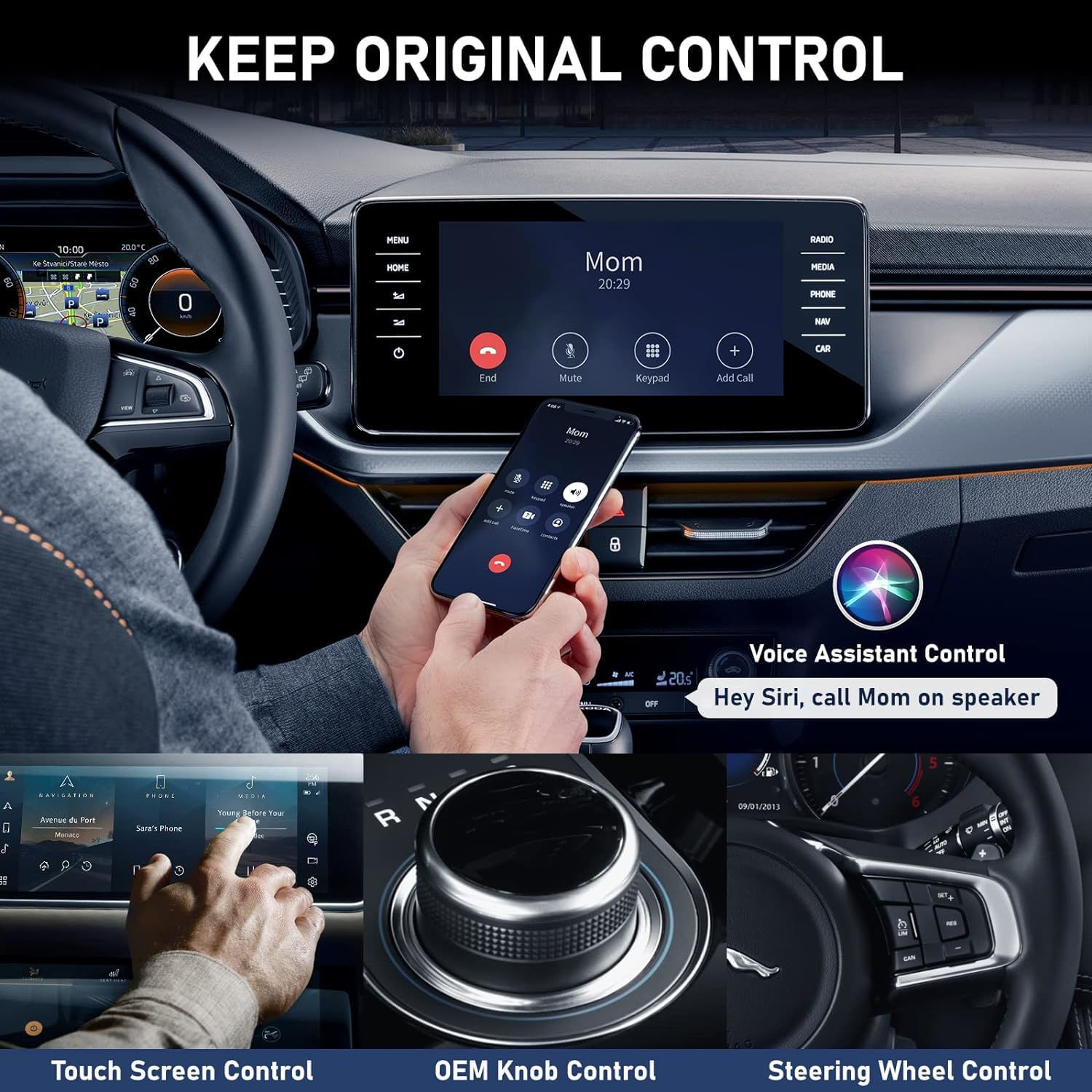GetUSCart- Teeran CarPlay Wireless Adapter for Factory Wired CarPlay ...