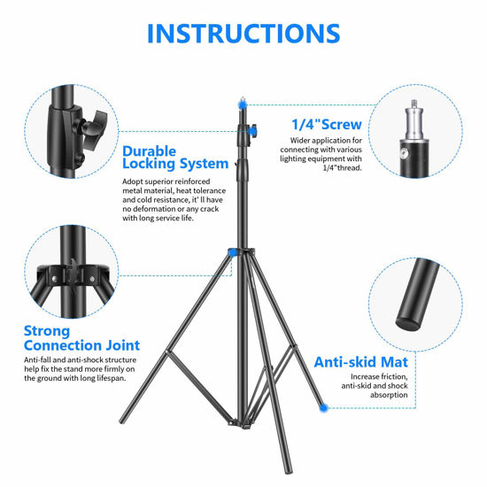 GetUSCart- Neewer Heavy Duty Light Stand 10 Feet/3 Meters Adjustable ...