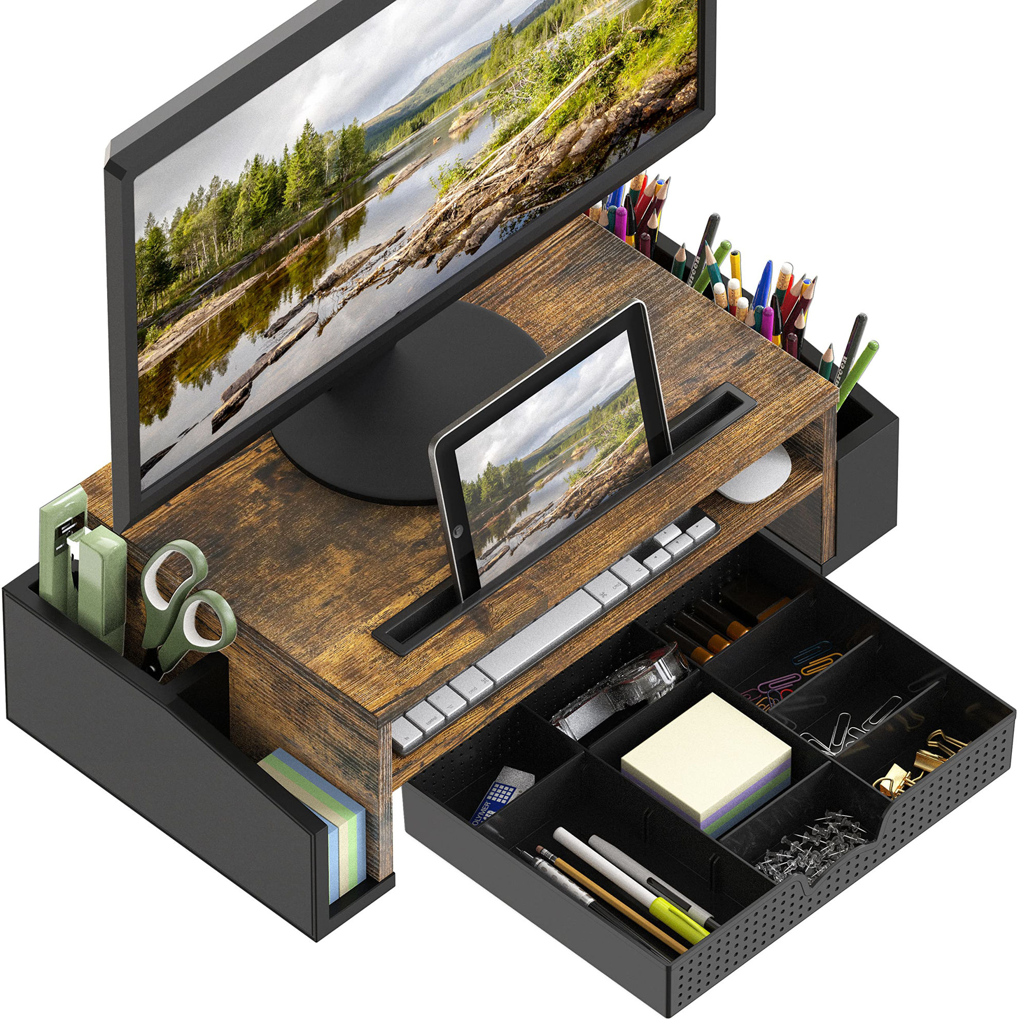 GetUSCart- Simple Houseware Desk Monitor Stand Riser with Adjustable ...